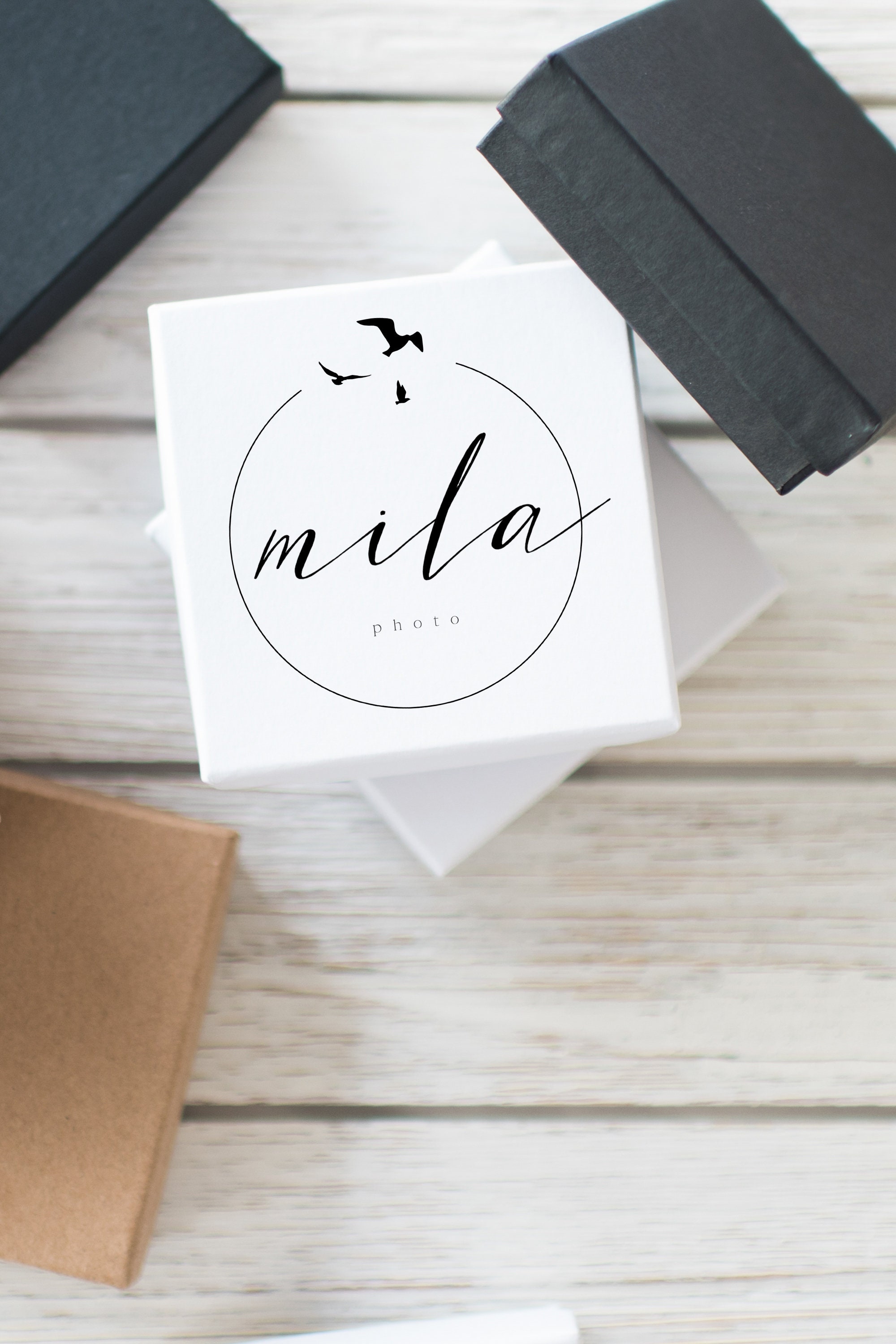 Bird Logo and Watermark Template Script Logo Outdoor Logo | Etsy