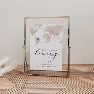 In-flight Meal Sign Printable, Airplane Baby Shower Food Table Sign ...