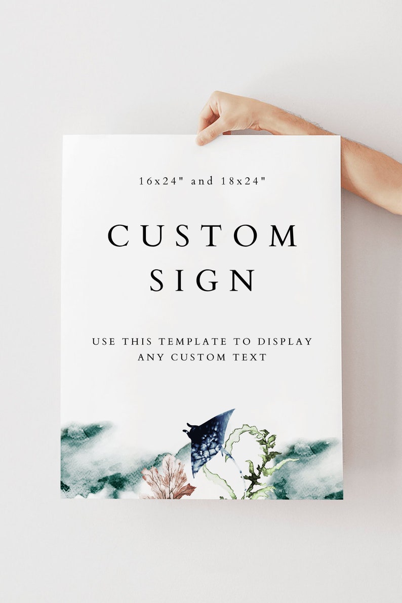 ARIEL Tropical Wedding Custom Sign Template Tropical - Etsy