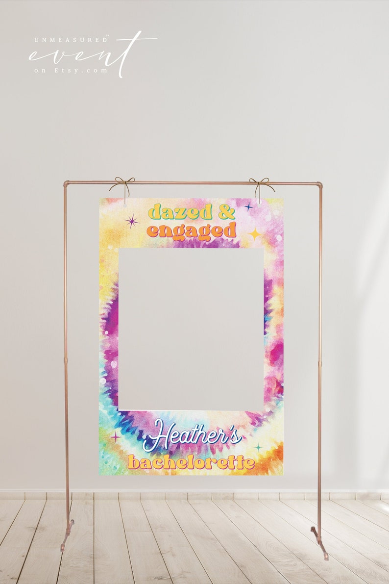 LORI Bachelorette Photo Booth Frame Tie Dye Bachelorette - Etsy