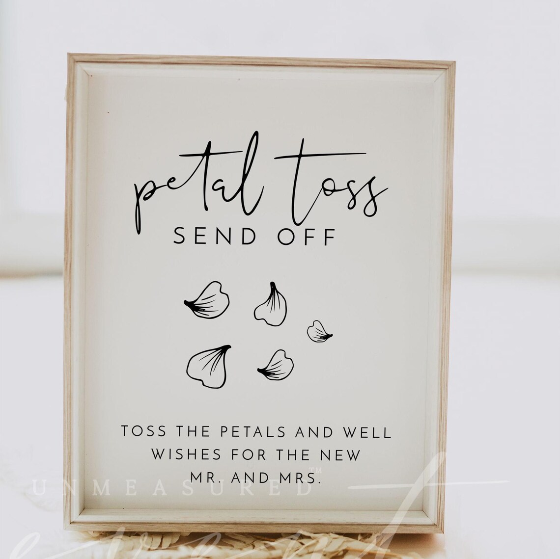 ADELLA Minimalist Petal Toss Send off Sign Printable, Modern Newlywed ...
