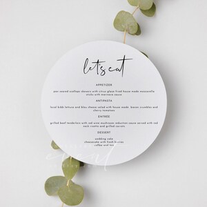 Minimalist Square Menu Template, Modern Menu Cards, Wedding Menu ...