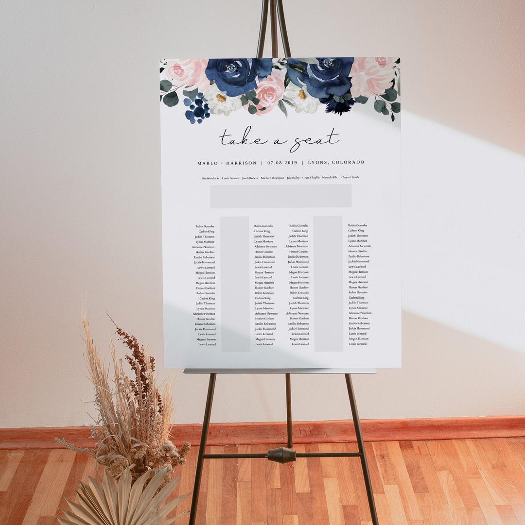 Horseshoe Seating Chart Template, U Shaped Seating Chart Printable ...