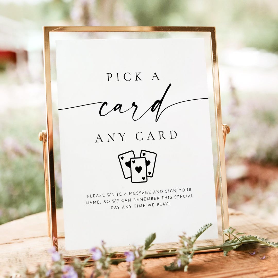 BLAIR PRINTED + SHIPPED Playing Cards Guestbook Sign, 8x10" Wedding ...