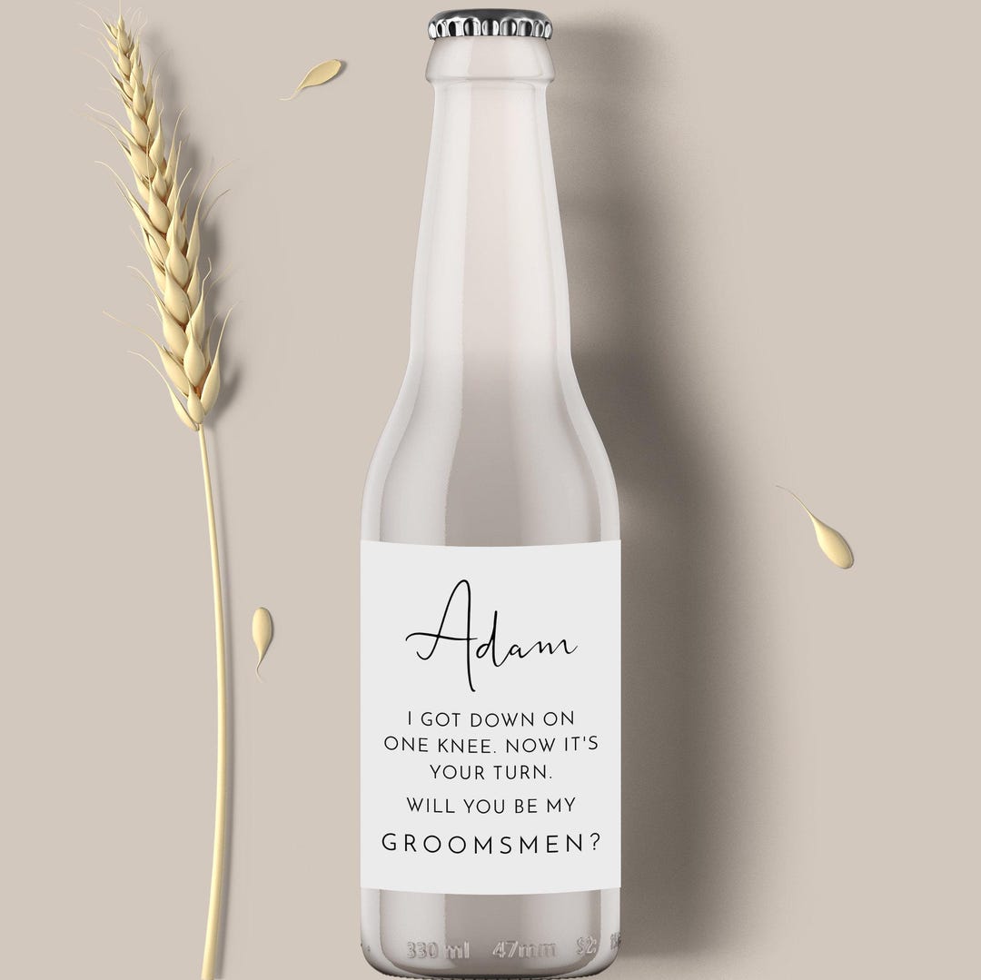 Minimalist Groomsmen Proposal, Beer Labels, Iced Groomsmen Proposal ...