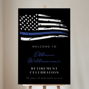 Police Retirement Welcome Sign Template, Police Thank You Sign for ...