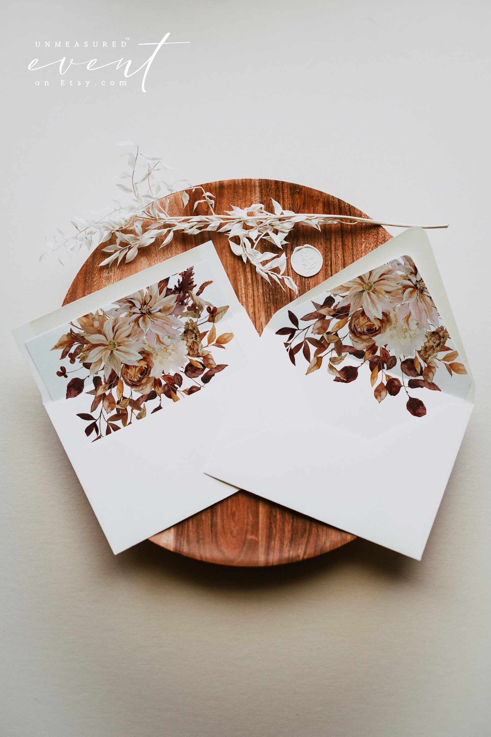 TALIA Boho Envelope Liner Printable Fall Wedding Envelope - Etsy