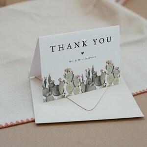 Thank You Card, Printable Thank You, Cactus Thank You, Bohemian Thank ...