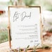 HARLOW Bar Menu Sign, Let's Drink Sign, Modern Minimalist Wedding Drink ...