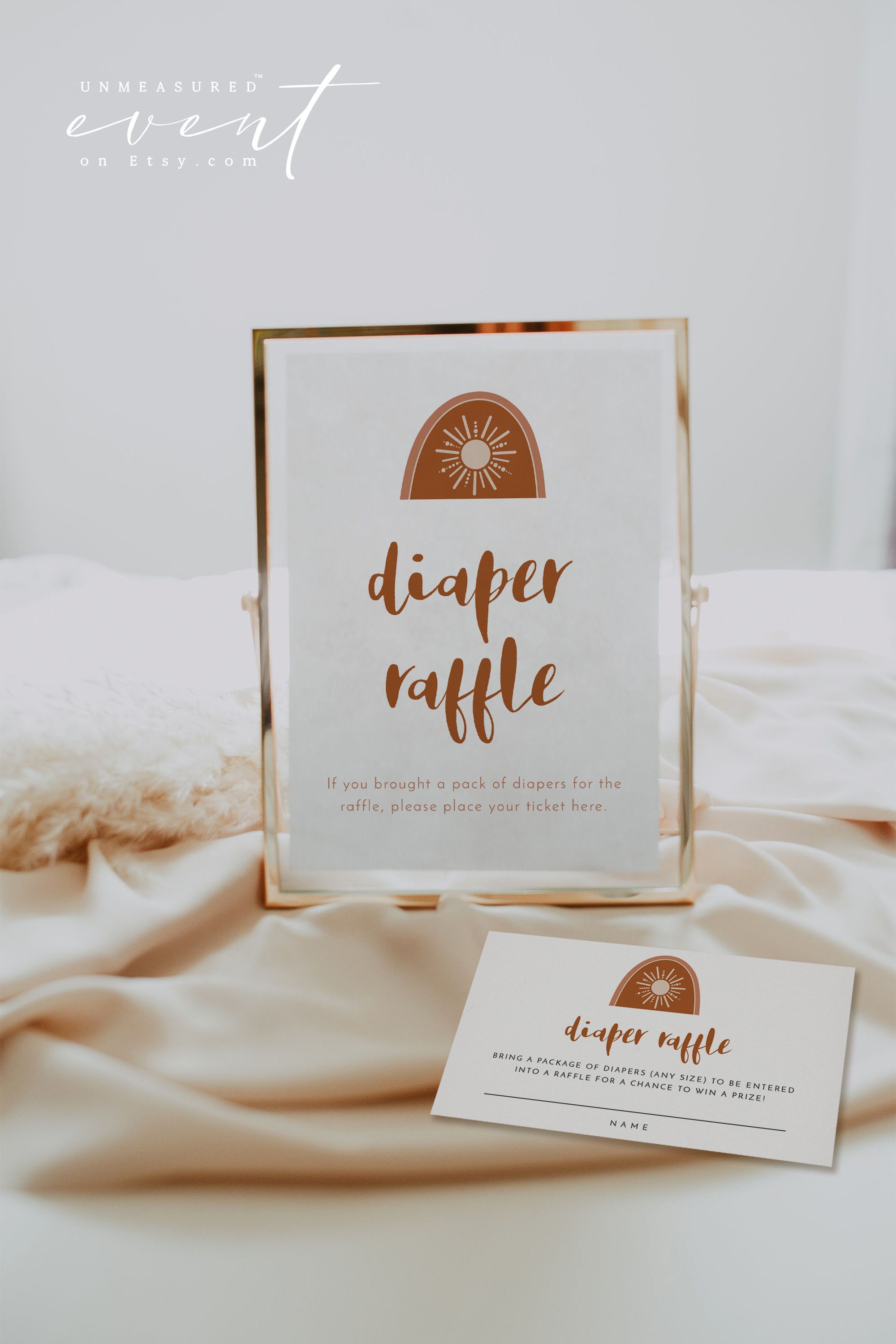 Editable Diaper Raffle Set Gender Neutral Diaper Raffle Sign & Ticket ...