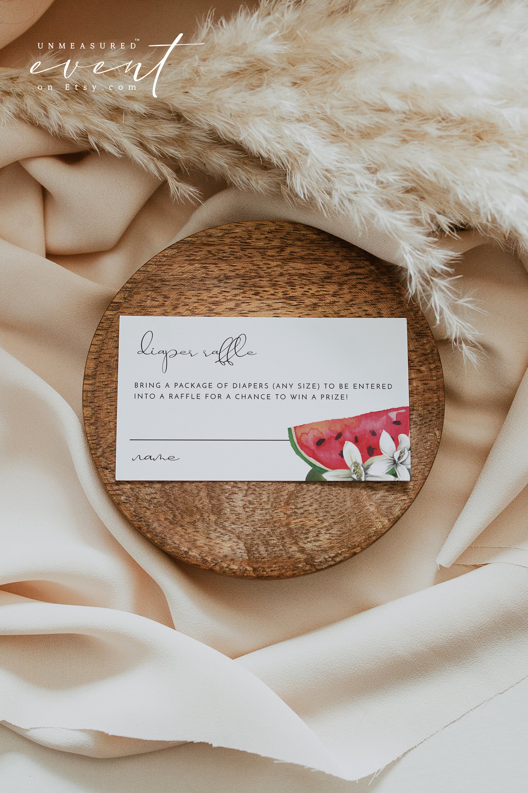 MAYA Watermelon Diaper Raffle Baby Shower Game Watermelon | Etsy