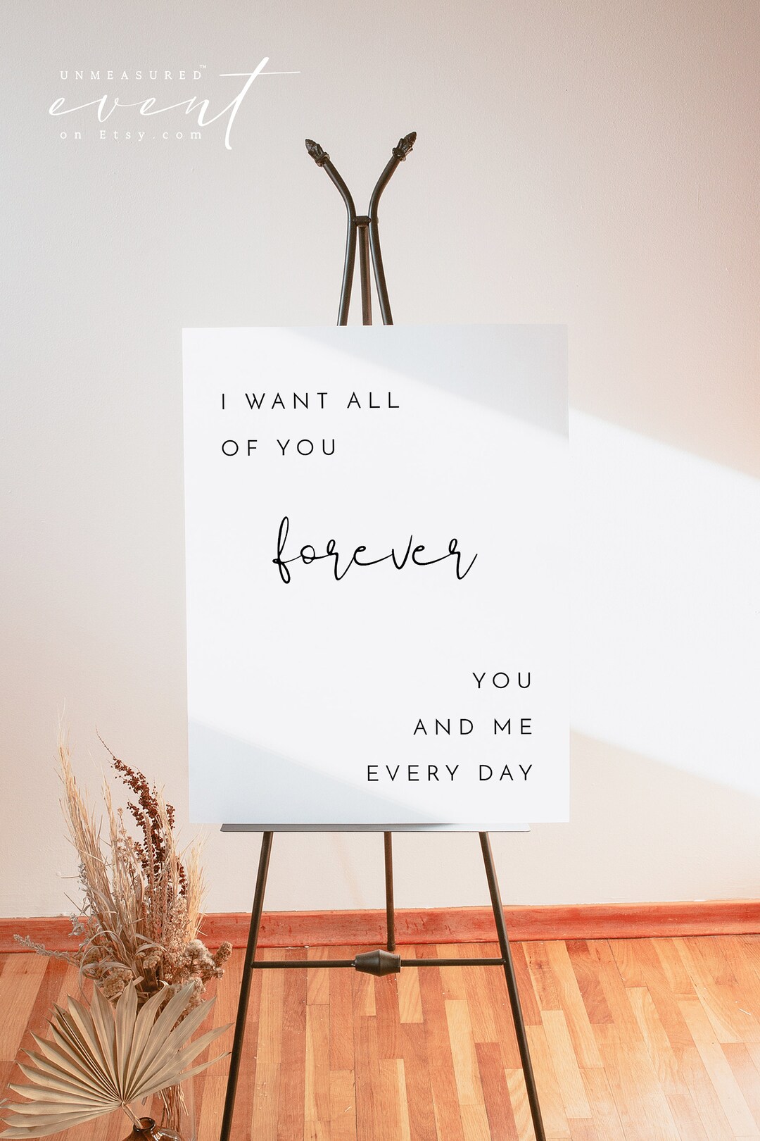 ADELLA Love Quote Wedding Sign Template, Modern Minimalist Wedding ...