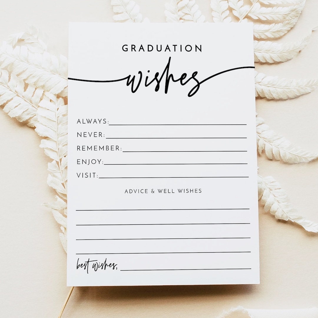 MARLO PRINTED + SHIPPED Graduation Advice and Wishes Card, Graduation ...