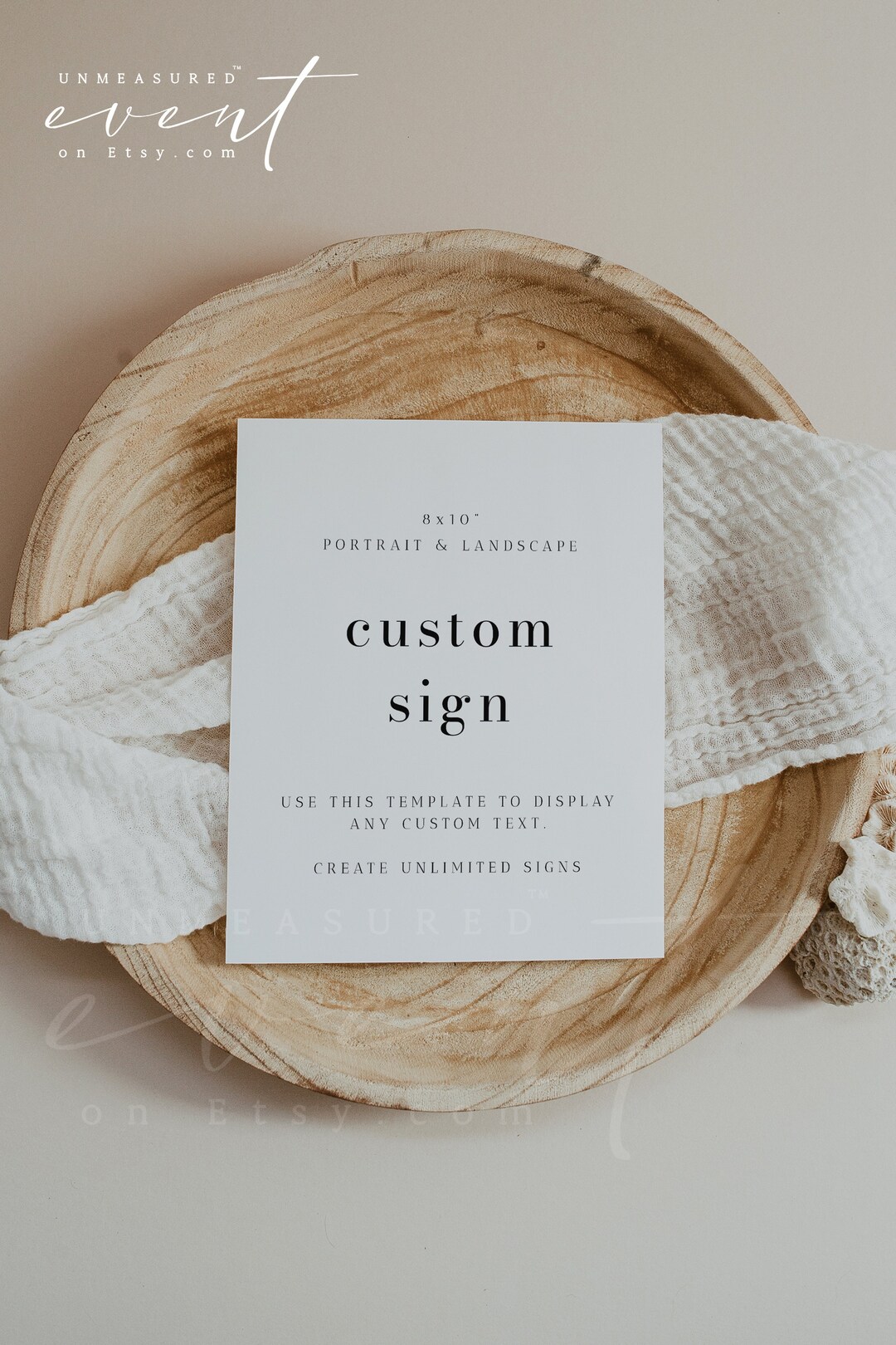 JANA Minimalist Custom 8x10 Sign Template, Printable Party Signs ...