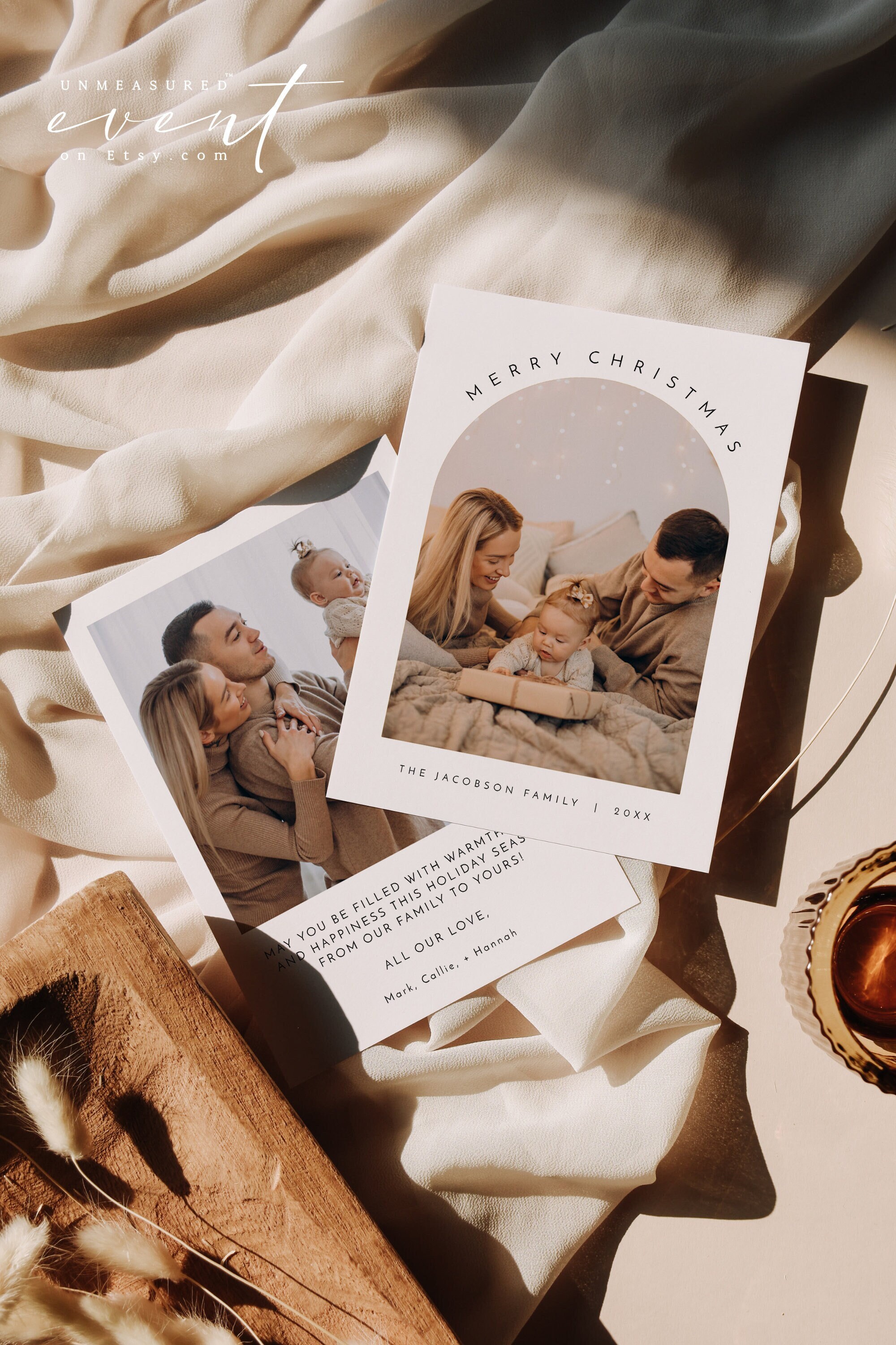 KENNEDY Printable Christmas Card Template Photo Christmas - Etsy