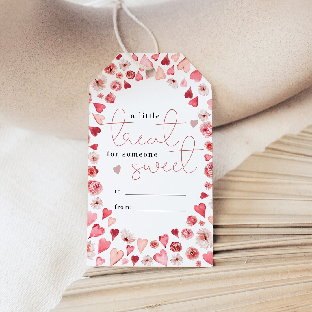 AMORE PRINTED + SHIPPED Valentines Day Tags, A Little Sweet for Someone ...