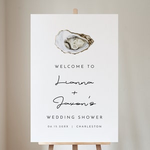 CATE Modern Clambake Welcome Sign Template, Clam Couples Shower Welcome ...