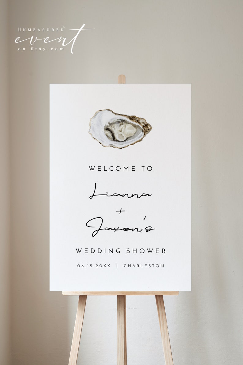 CATE Modern Clambake Welcome Sign Template Clam Couples | Etsy