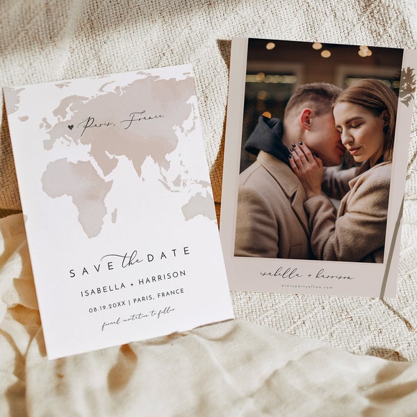 Destination Wedding Save the Date - Etsy
