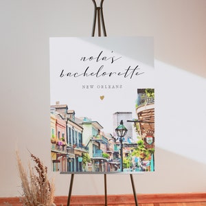 NOLA New Orleans Bachelorette Welcome Sign Template, French Quarter ...