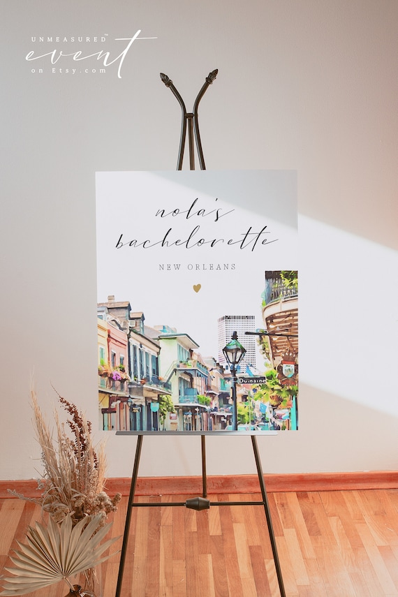 NOLA New Orleans Bachelorette Welcome Sign Template French - Etsy