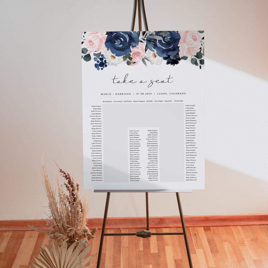 Horseshoe Seating Chart Template, U Shaped Seating Chart Printable ...