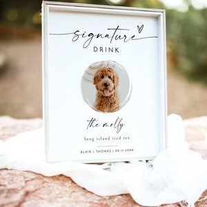 1 Pet Signature Drink Sign Dog Signature Drink Sign Photo - Etsy