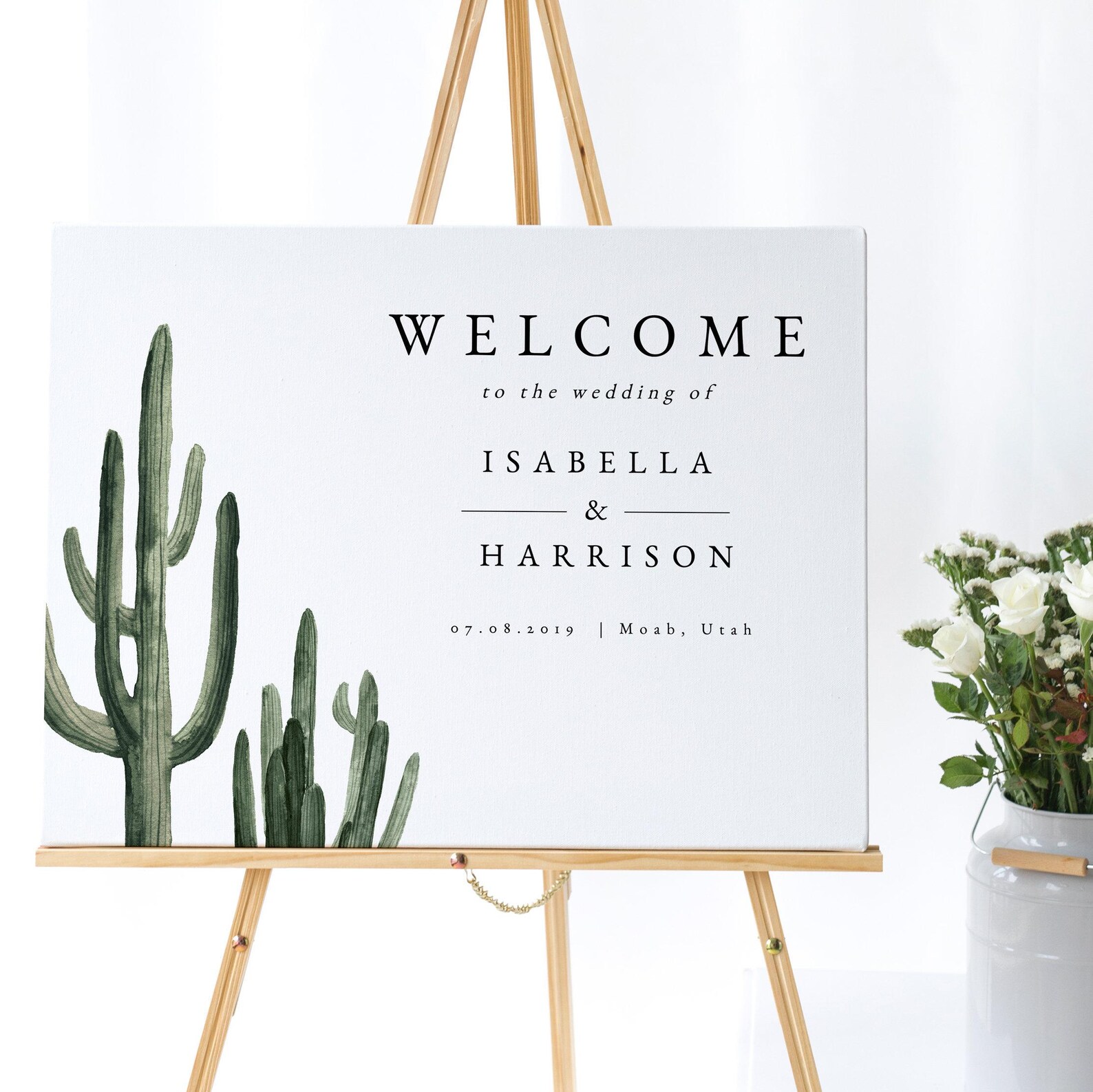 Cactus Wedding Welcome Sign Template, Desert Wedding Welcome Sign ...