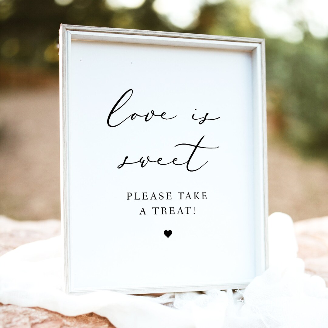 EVELYN Love is Sweet Sign, Love is Sweet Please Take a Treat, Modern ...