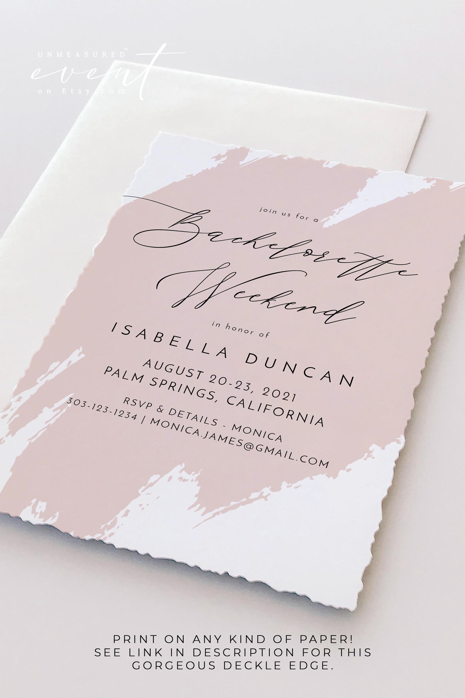 GRETCHEN Bachelorette Invitation Template, Printable Bachelorette ...