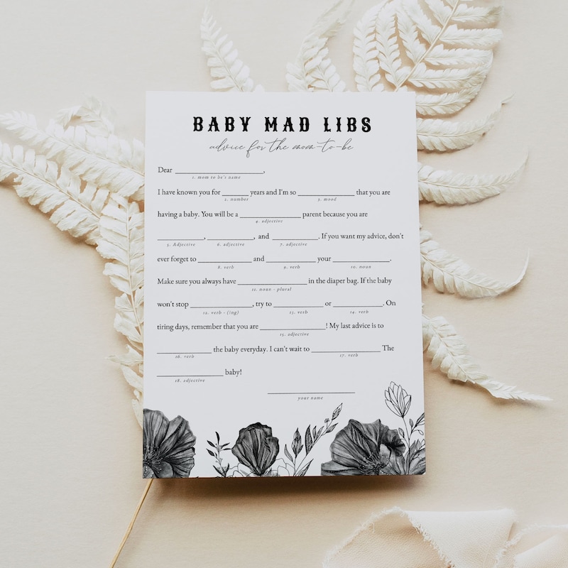 Baby Mad Libs - Etsy