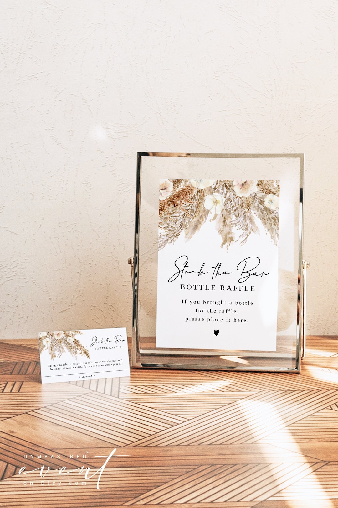 Bottle Raffle Sign and Raffle Ticket Template, Stock the Bar Party ...