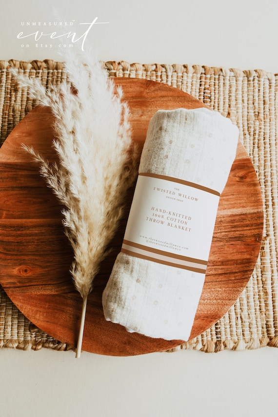 MIA Blanket Packaging Scarf Packaging Custom Paper Wrap | Etsy