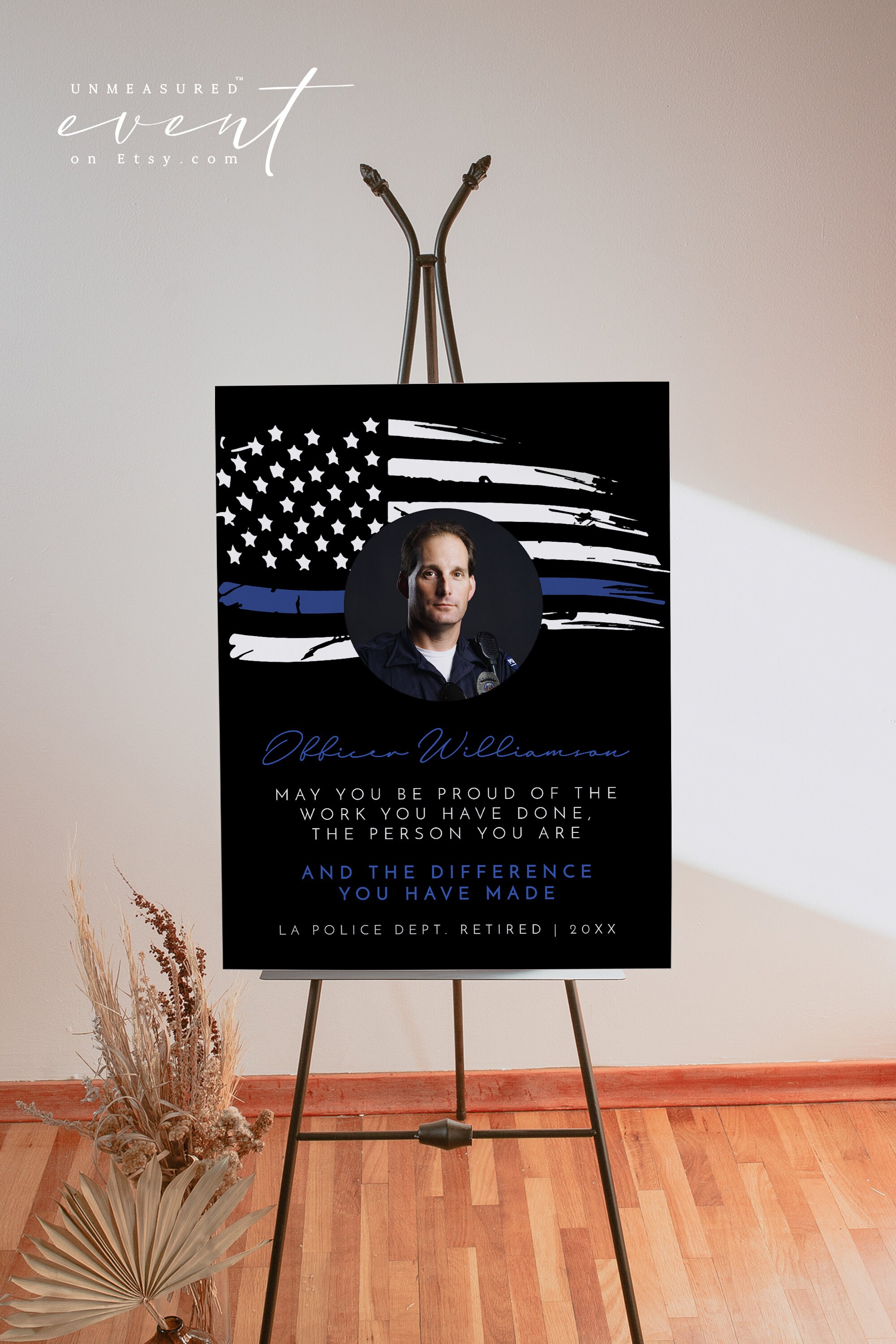 Police Retirement Welcome Sign Template Police Thank You Sign - Etsy