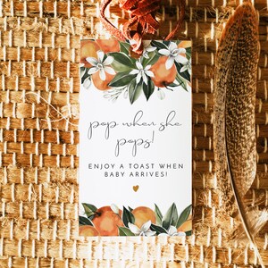 CALLIOPE Pop It When She Pops Tag Template, Little Cutie Baby Shower ...
