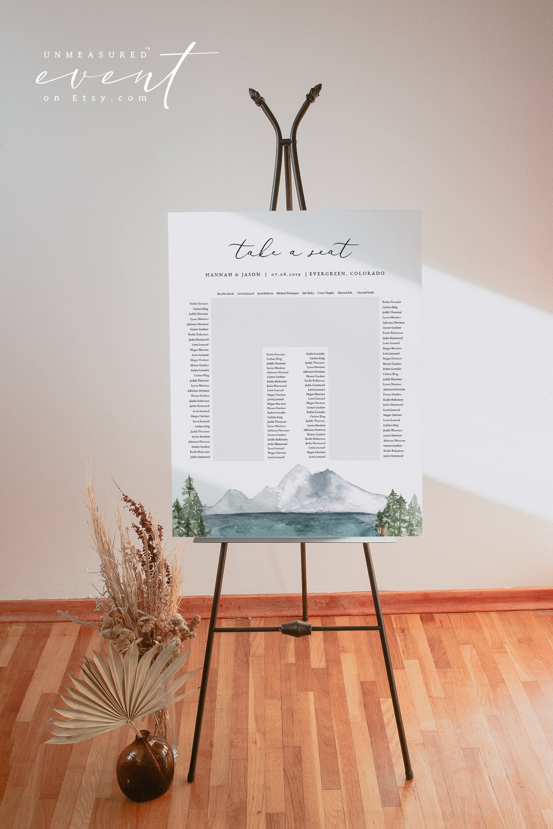 CLOVER Horseshoe Seating Chart Template, U Shaped Seating Chart ...