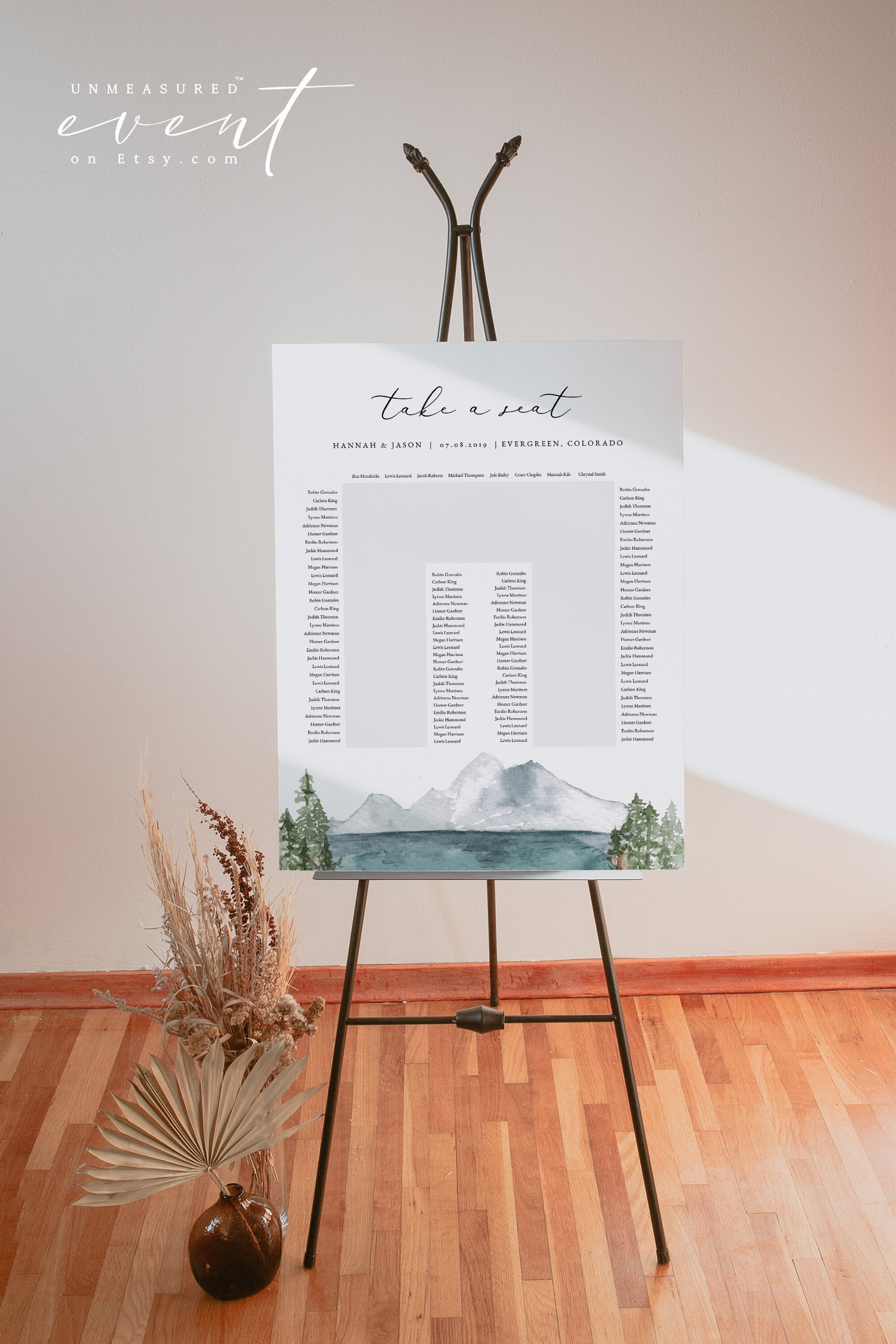 CLOVER Horseshoe Seating Chart Template, U Shaped Seating Chart ...