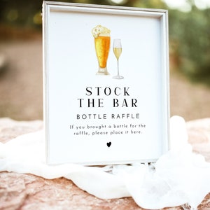 CHARLIE Bottle Raffle Sign and Raffle Ticket Template, Stock the Bar ...