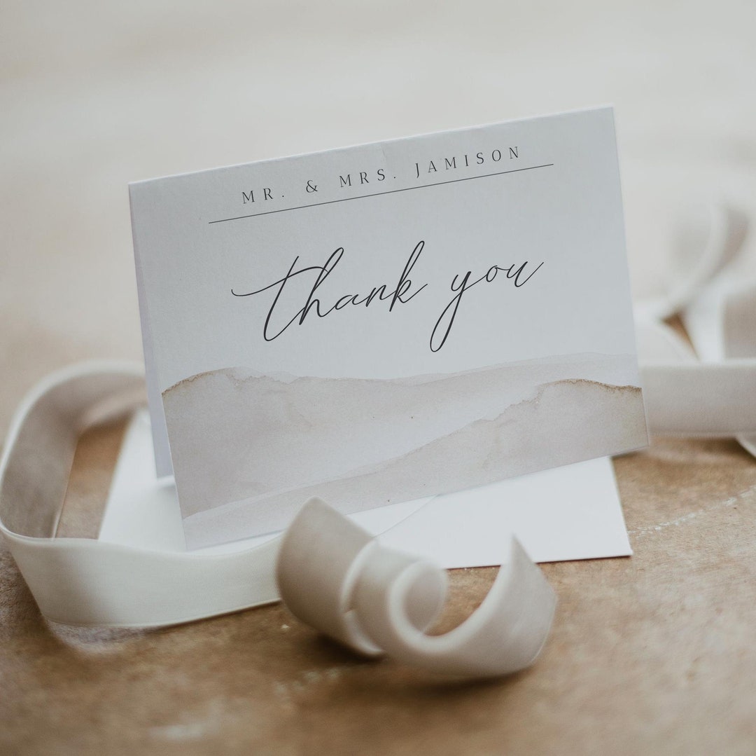 Printable Thank You Card, Desert Thank You Card, Sand Dunes Thank You ...