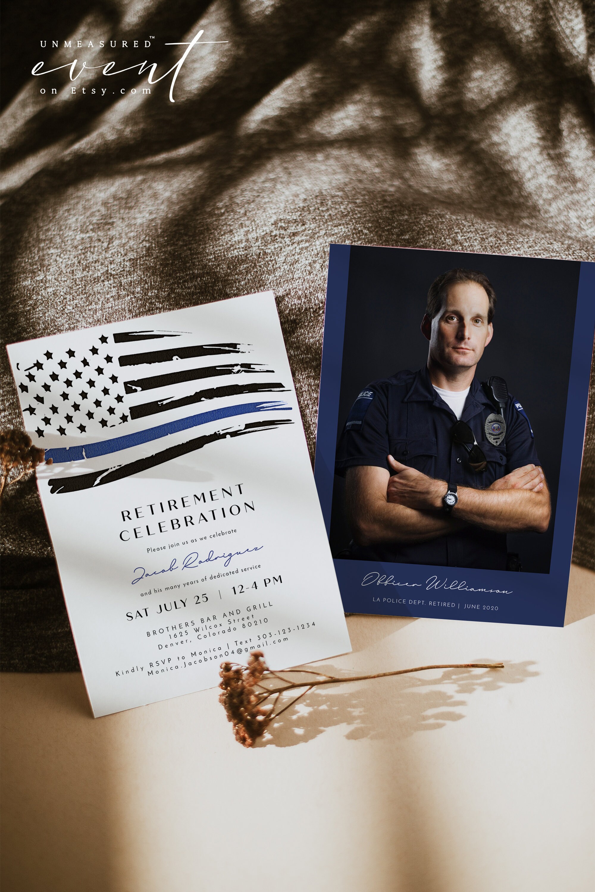 Police Retirement Invitation Template Police Invitation | Etsy