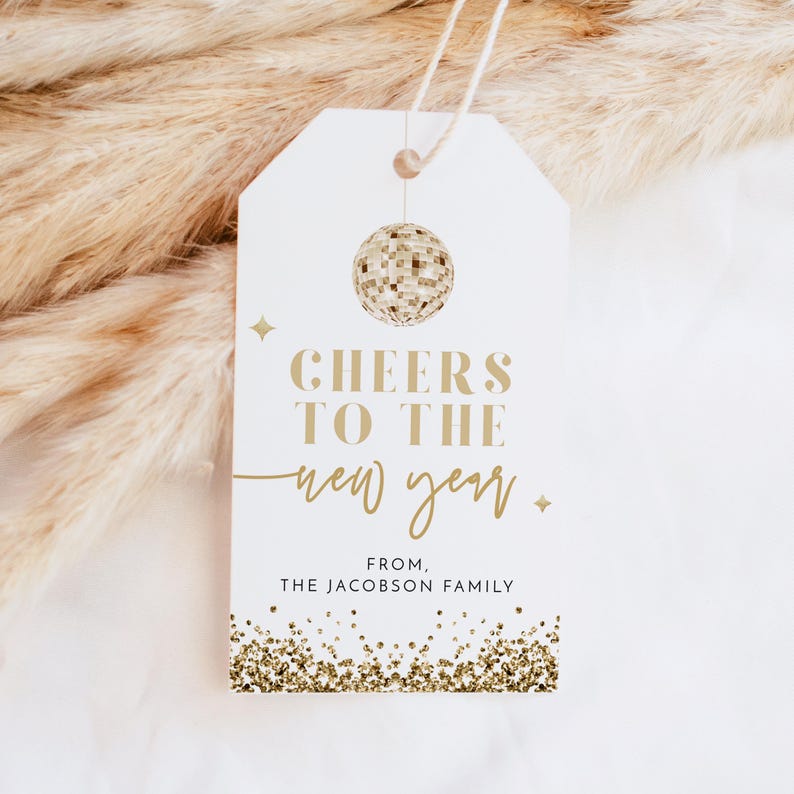 REGINA PRINTED + SHIPPED New Years Gift Tags, Personalized New Years ...