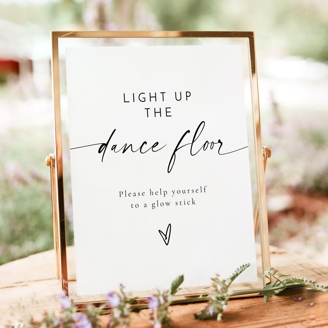 BLAIR PRINTED + SHIPPED Light up the Dance Floor Sign, 8x10" Wedding ...