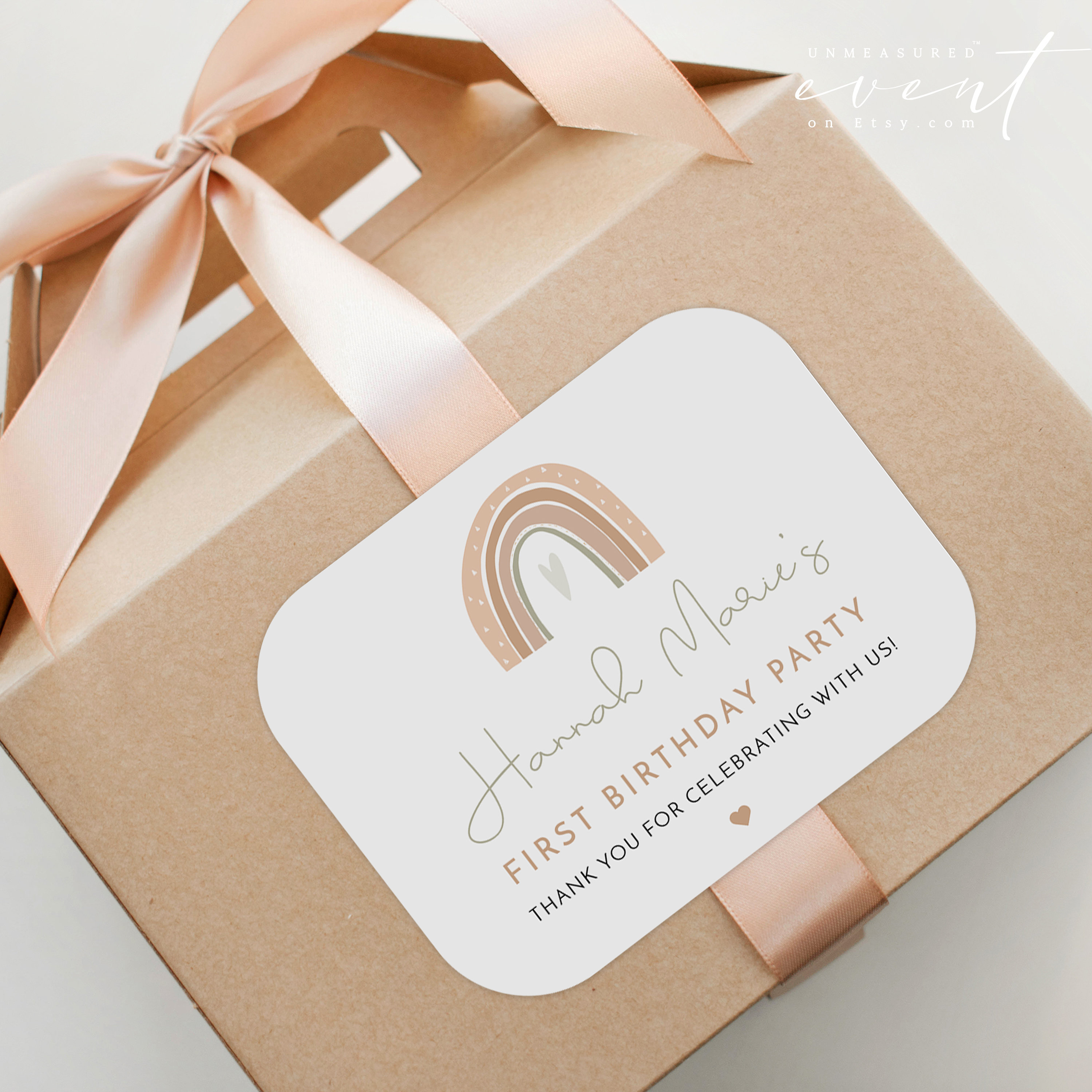 GITA Rainbow Gable Box Sticker Template First Birthday Gable - Etsy