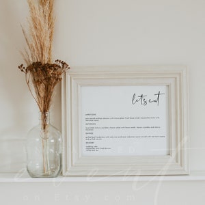 ADELLA Minimalist 8x10" Menu Template, Modern Menu Printable, Instant ...
