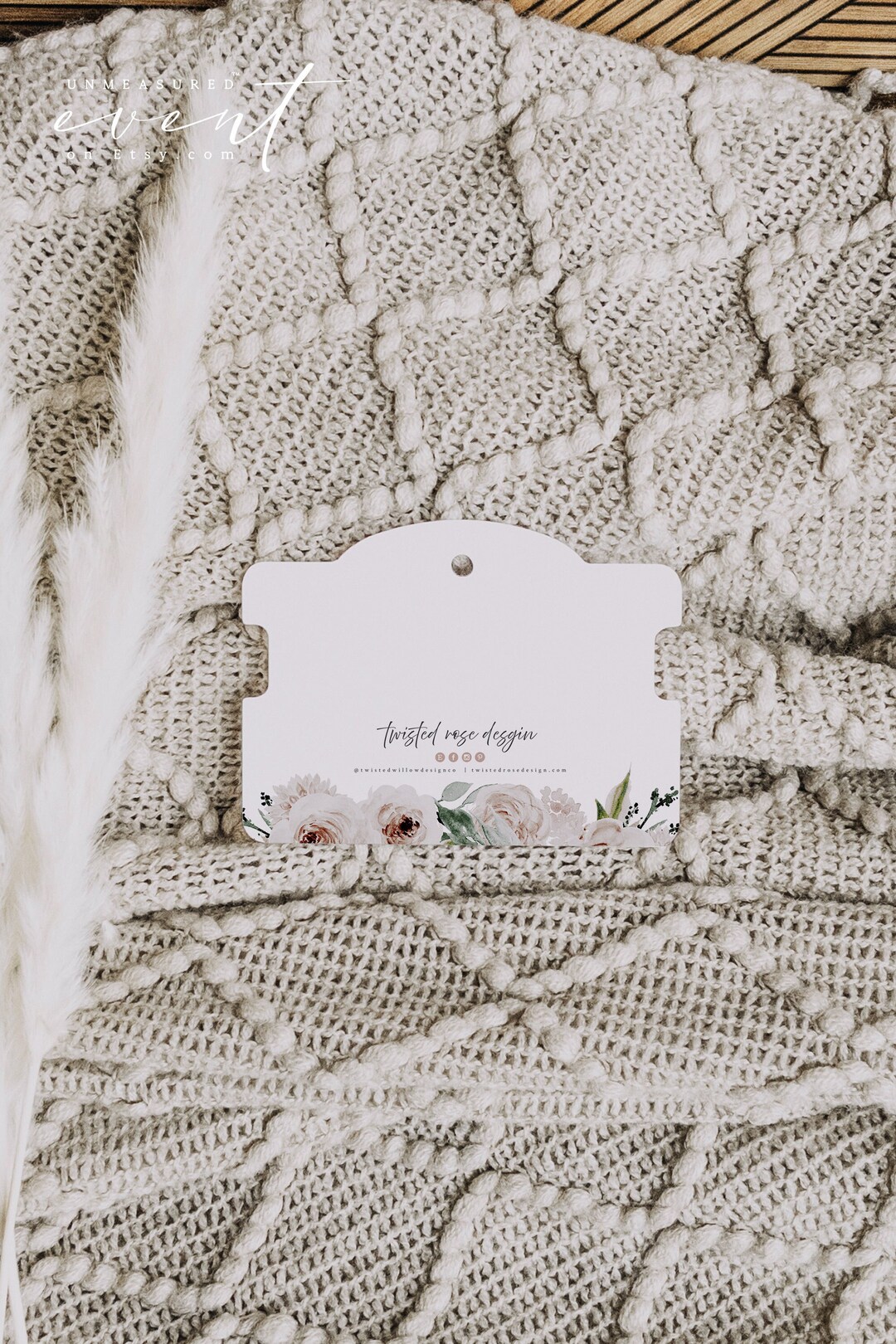 ROBYN Bracelet Display Card Printable, Dusty Rose Bracelet Display Card ...