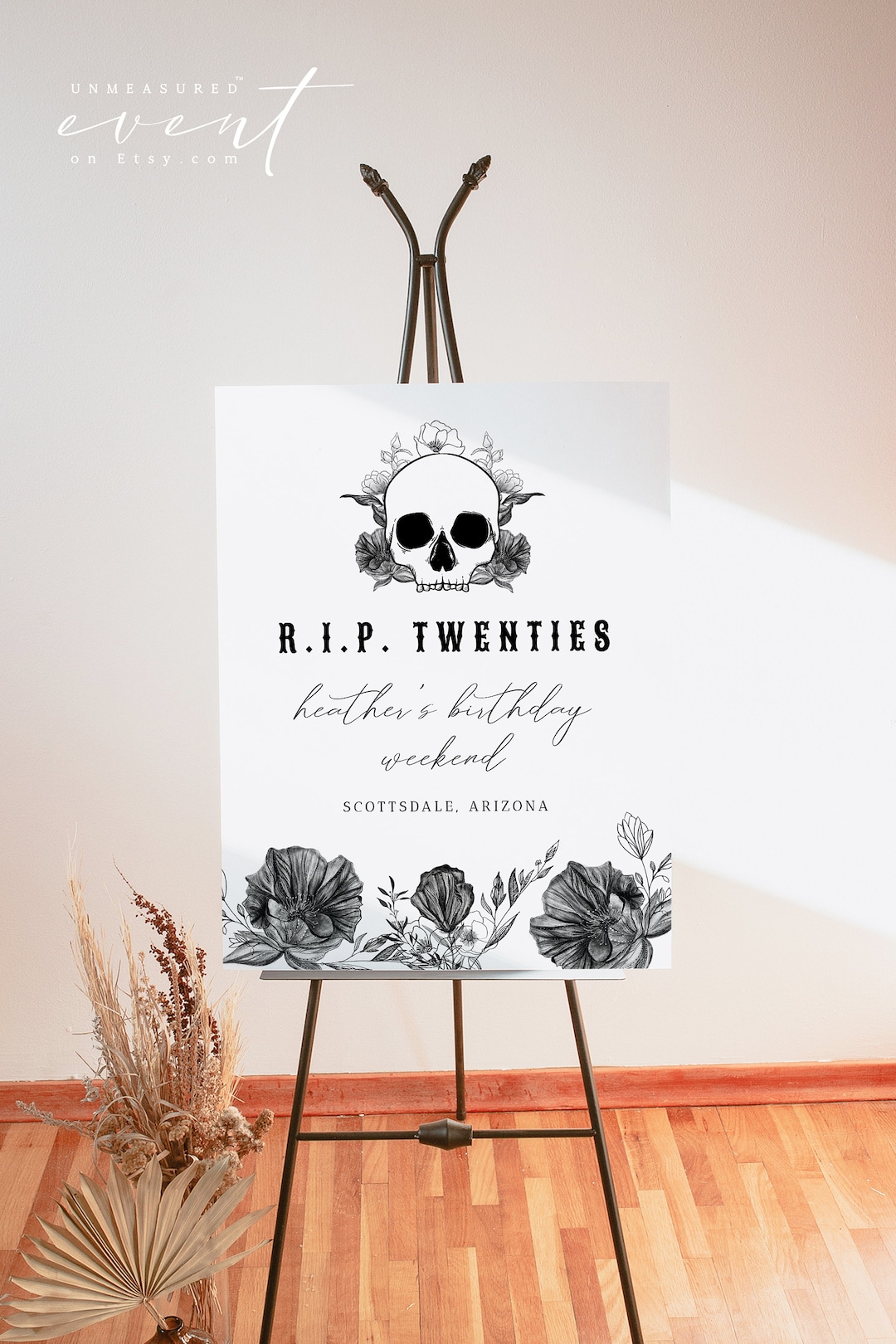 NOVA RIP Twenties Birthday Welcome Sign Template, RIP 20's Welcome Sign ...