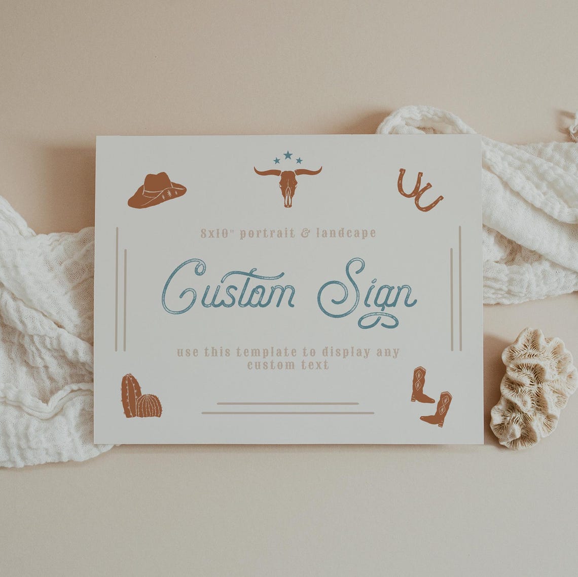 Custom Sign Template, Rodeo Birthday Sign Printable, Customizable Party ...