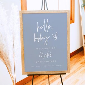 MARLO PRINTED + SHIPPED Boho Baby Shower Welcome Sign Template, Dusty ...