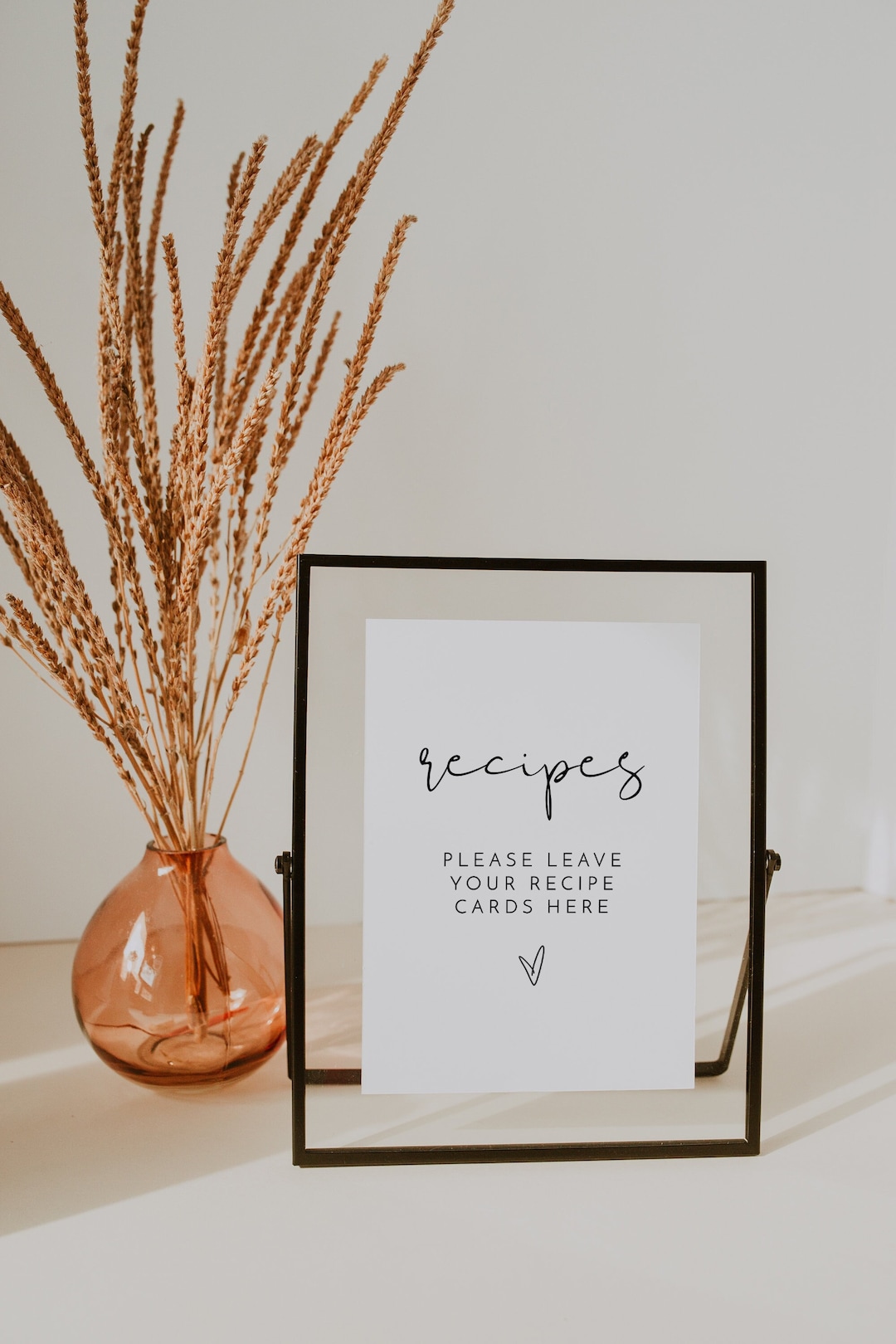 ADELLA Recipe Card Sign Printable Bring a Recipe Card Sign - Etsy