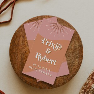 Room Key Card Tag Template Printable Boho Key Card Pocket - Etsy